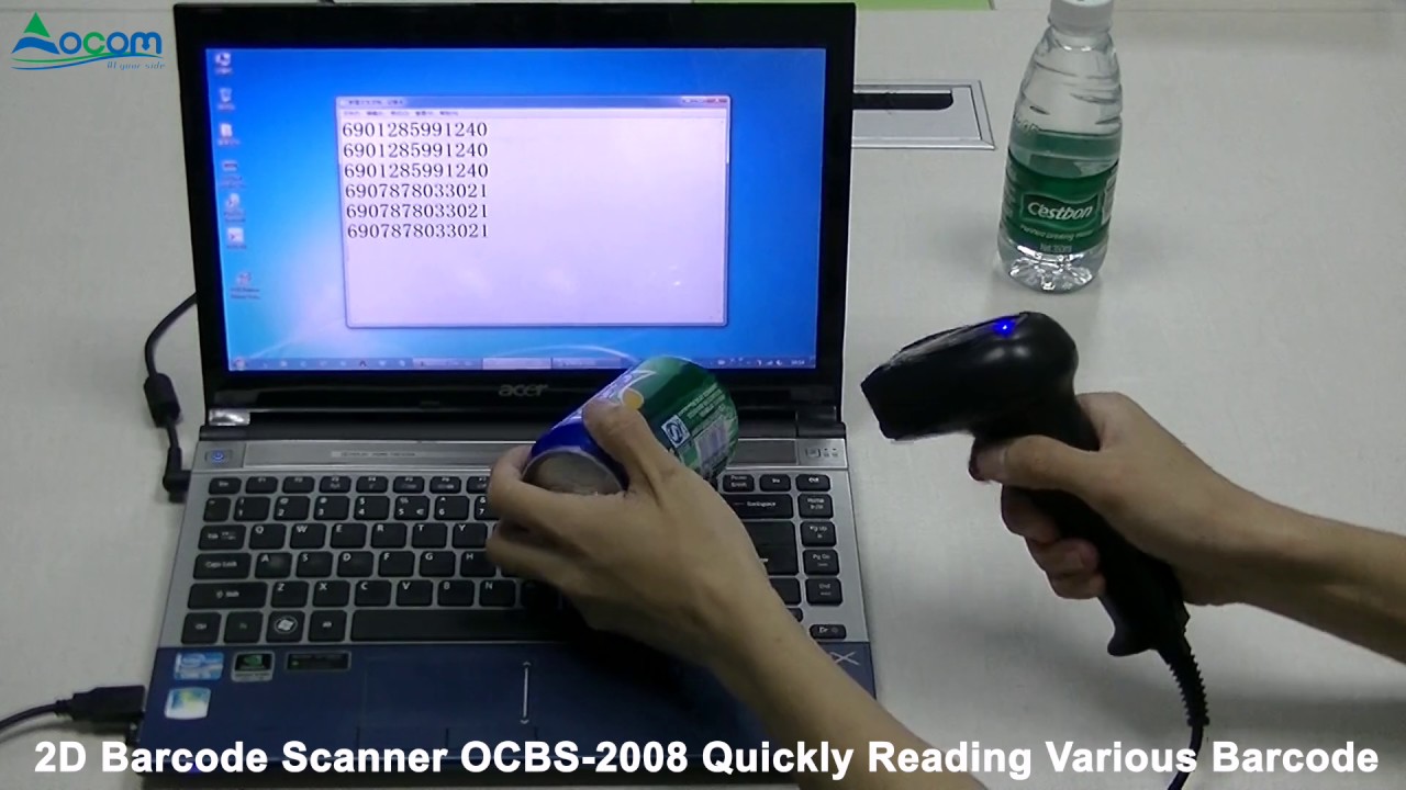 2D Barcode Scanner OCBS-2008 Quickly Reading Various Barcode - YouTube