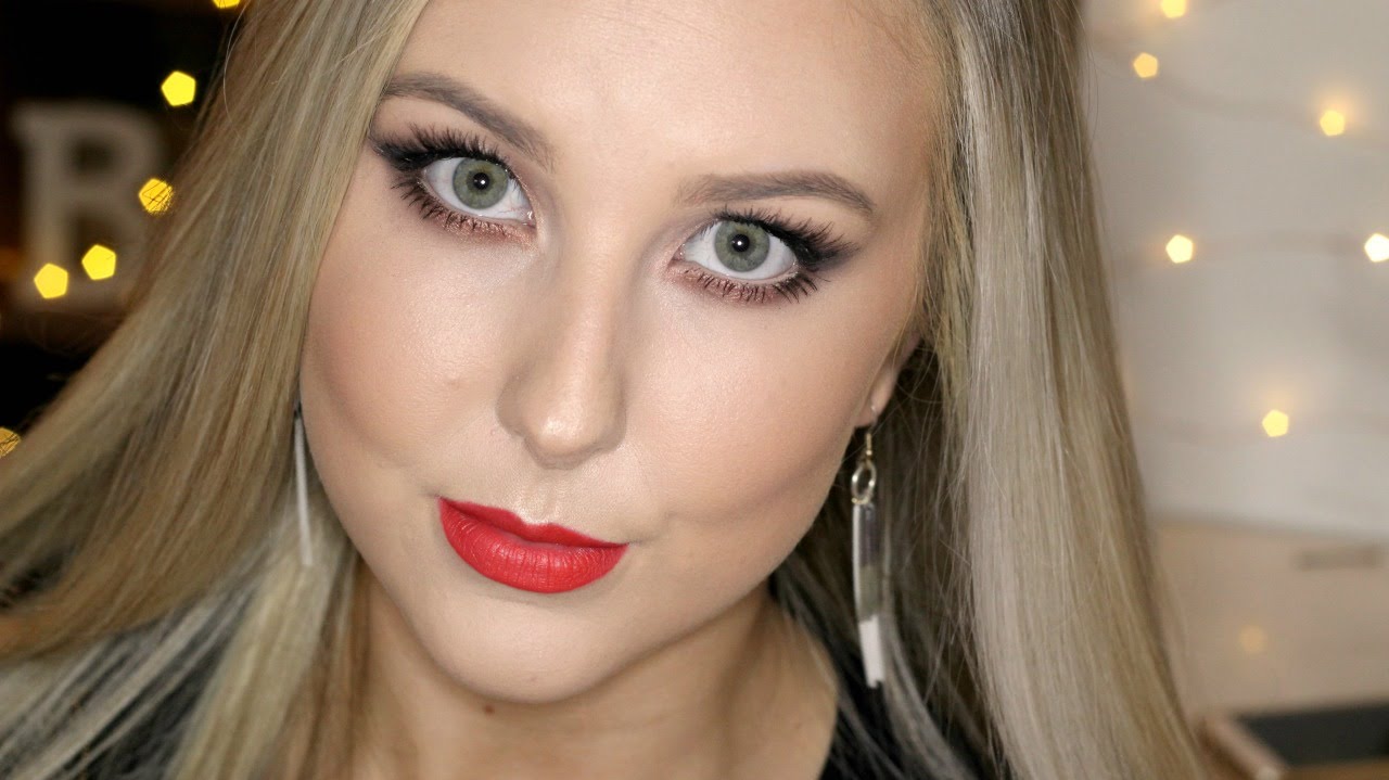 Deep Garnet Eyes & Matte Red Lips - YouTube