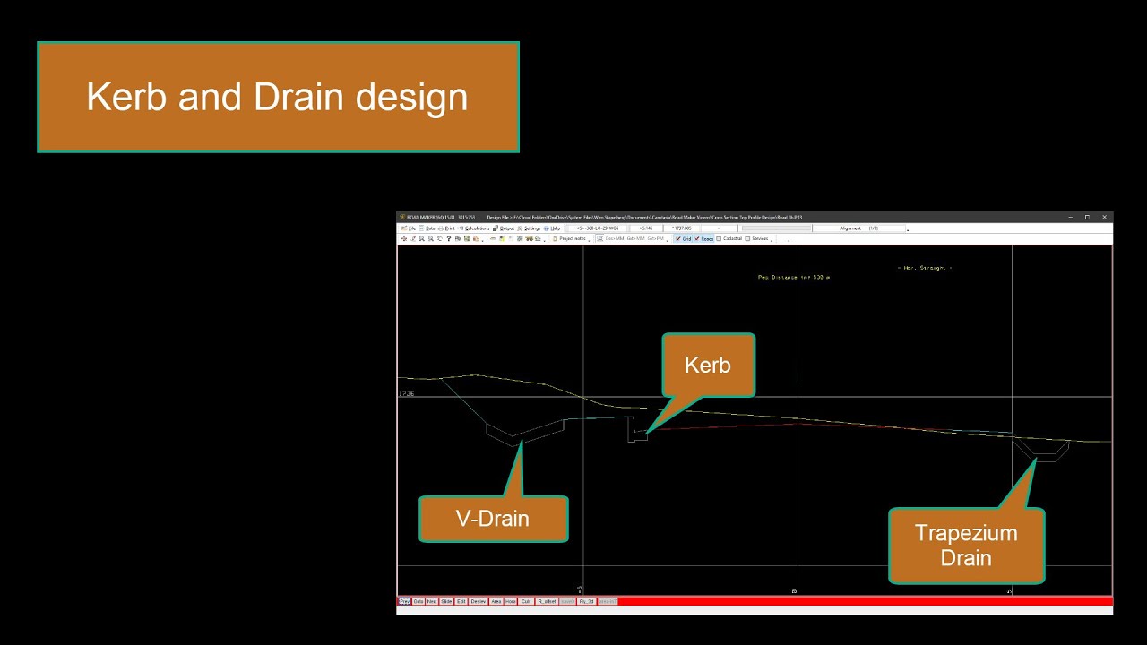 Kerb and Drain design - YouTube