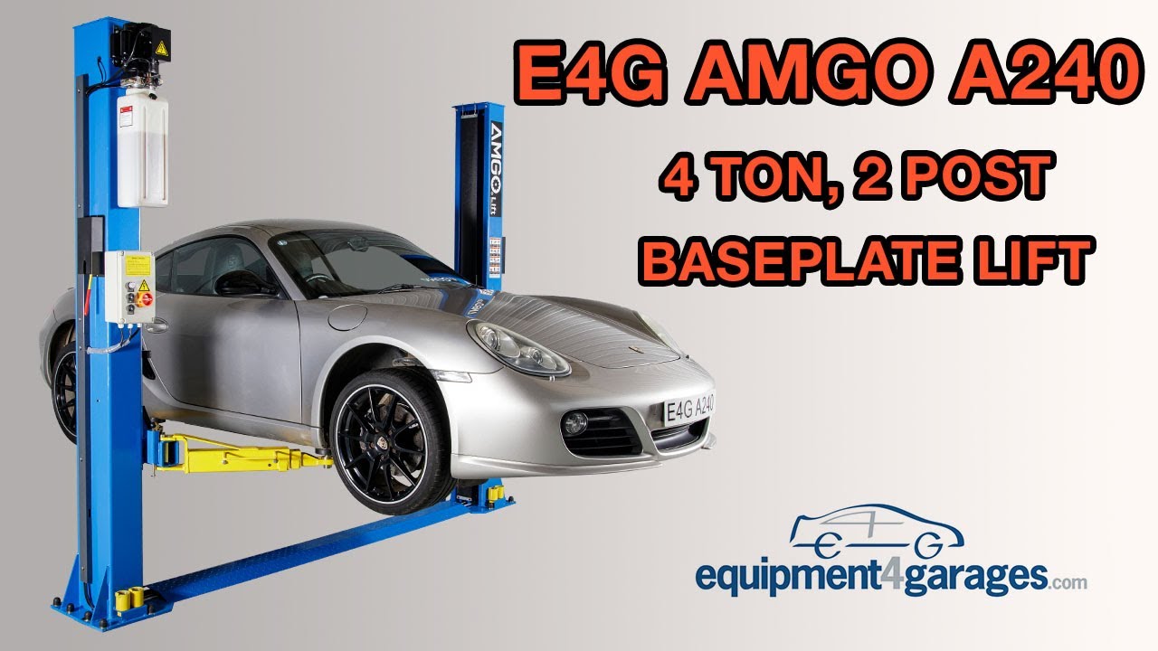 E4G AMGO A240 4 ton, 2 post Baseplate lift - YouTube