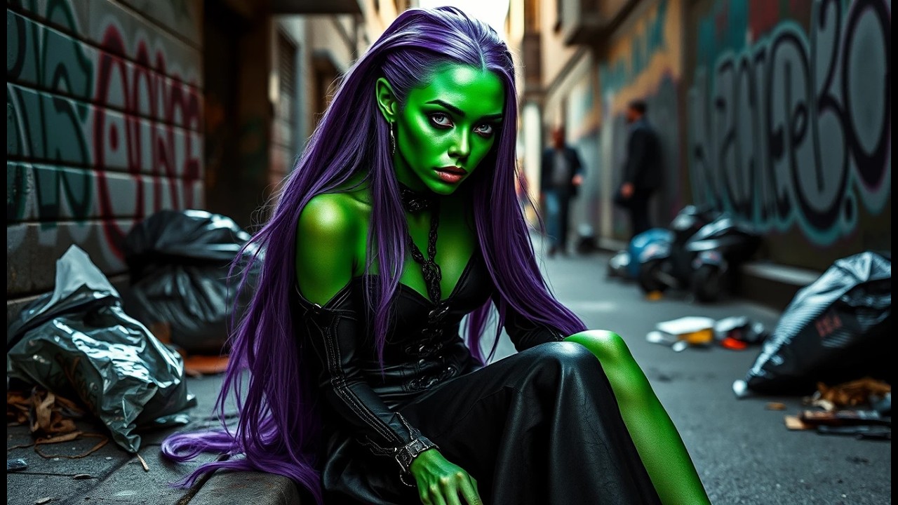 Starving Alien Beggar Desperate for Food—Ignored by All Until a Human ...