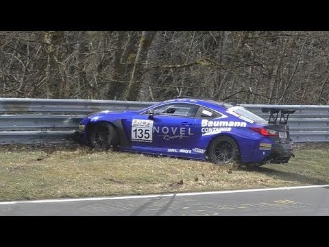 Crash VLN 1 2018 - Nürburgring Nordschleife - Lexus RCF - 24.03.2018 ...