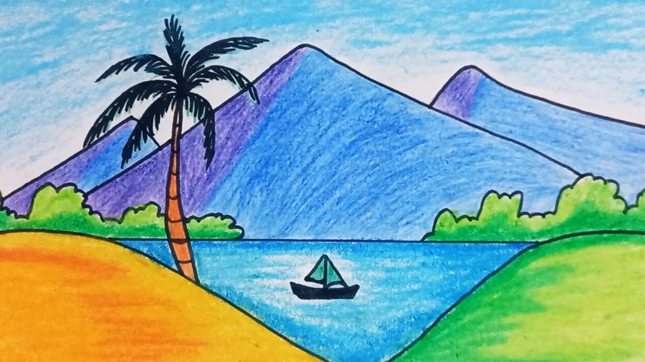 Realistic Lake Drawings