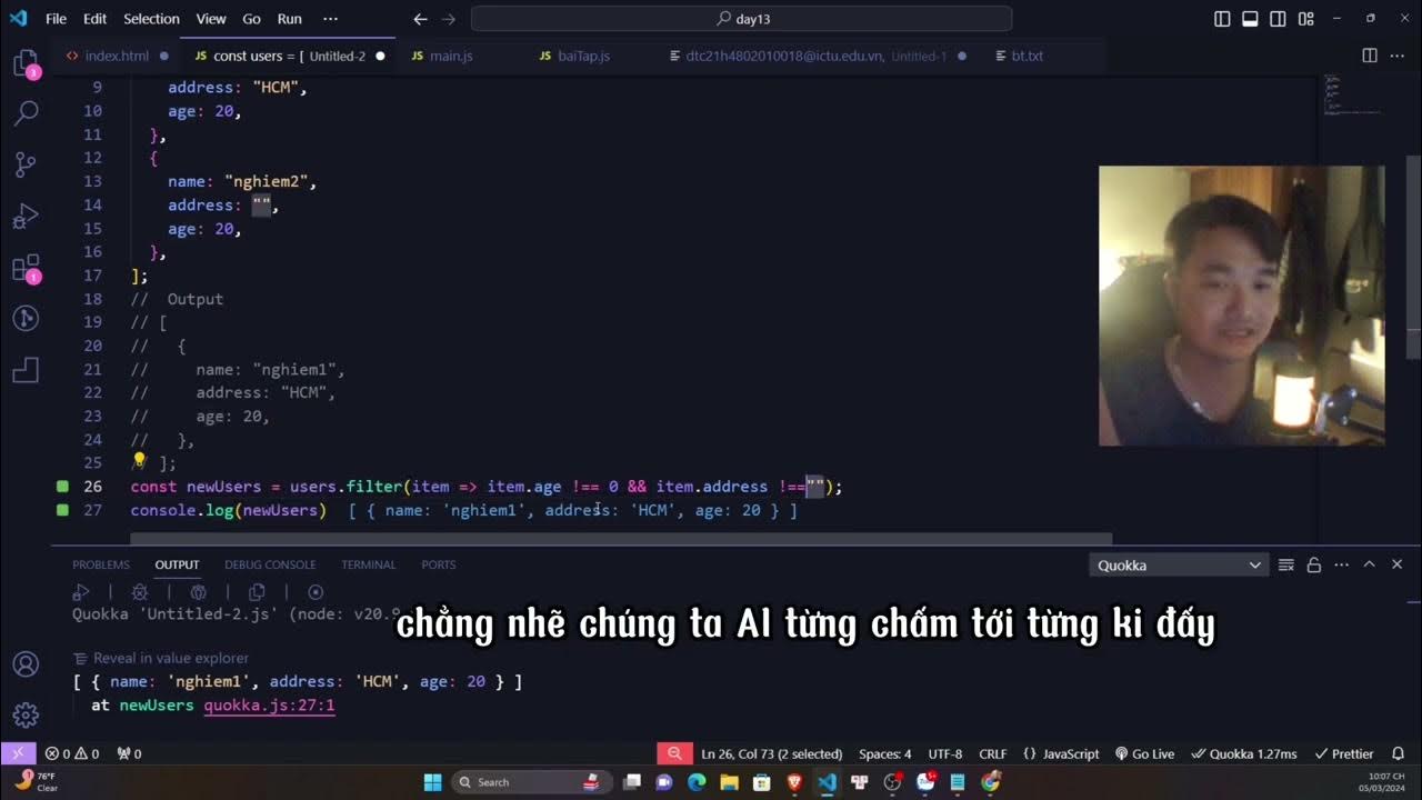 Luyện code cùng JavaScript - YouTube