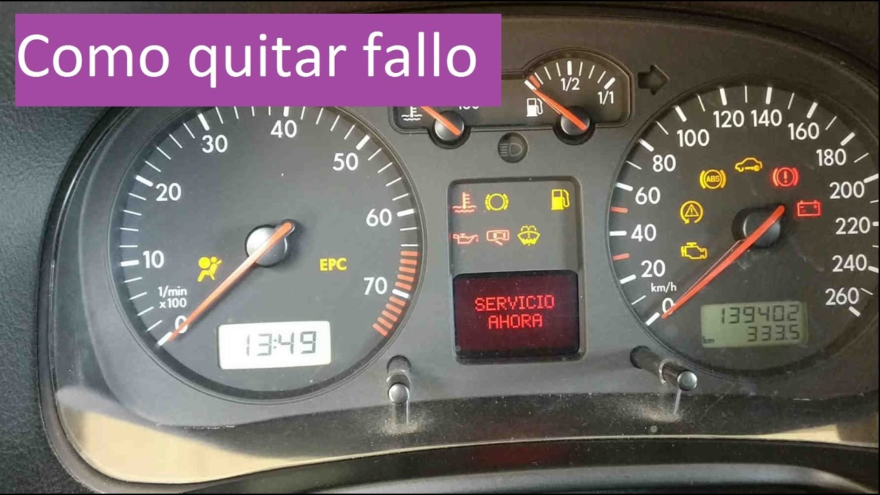 Quitar fallo de Servicio Ahora/Revisión del vehiculo | Golf 4 y otros ...