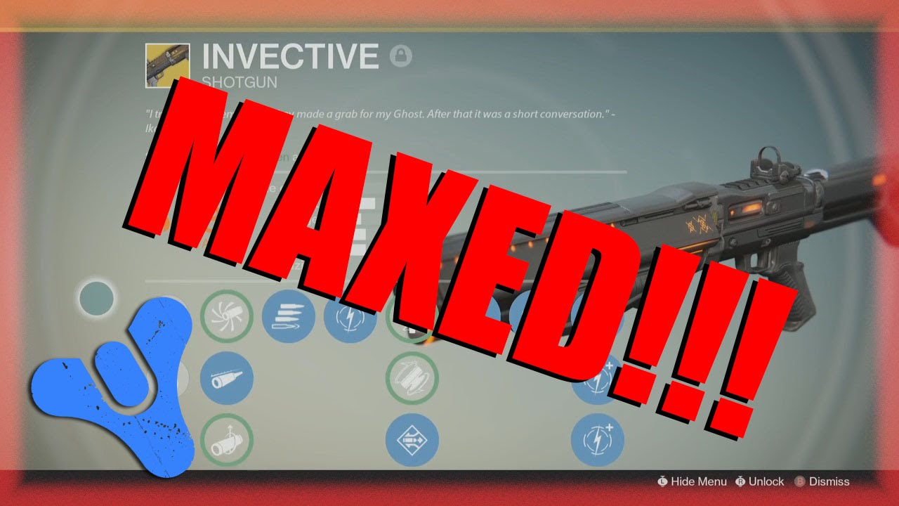 Invective - Destiny Exotic Shotgun Maxed - YouTube