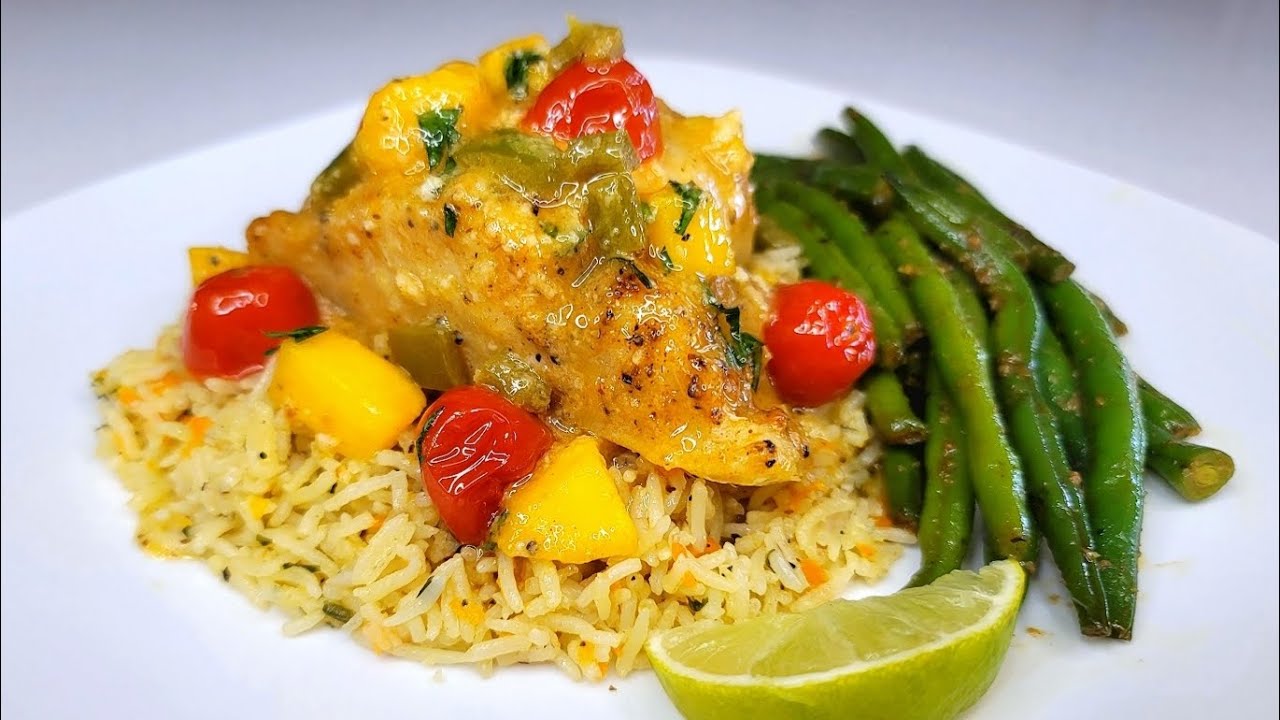 Mango Butter Cod Fish Dinner | full recipe| perfect for valentine's day ...