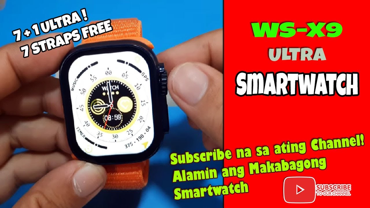 WS-X9 Ultra Smartwatch - 7+1 Smartwatch may FREE Straps at Case! - YouTube