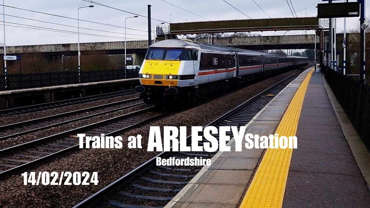 Trains at ARLESEY Bedfordshire Station ( ECML), 14/02/2024 - YouTube