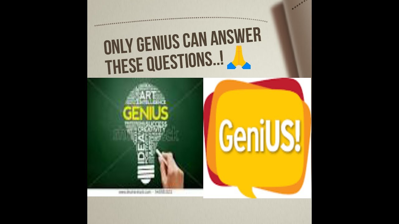 5 questions only genius can answer! must watch 2017! VIDEO BY Creators ...