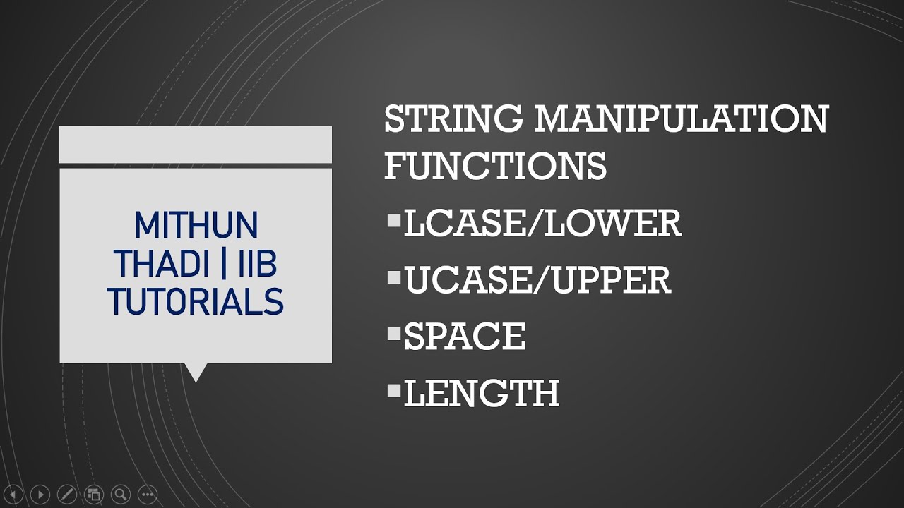 IIB|Compute Node|ESQL String Manipulation Functions|LOWER and LCASE ...