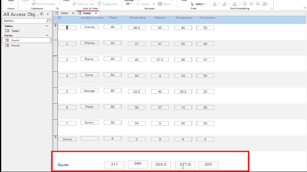 How to sum Fields in Footer continuous form in Microsoft access ...