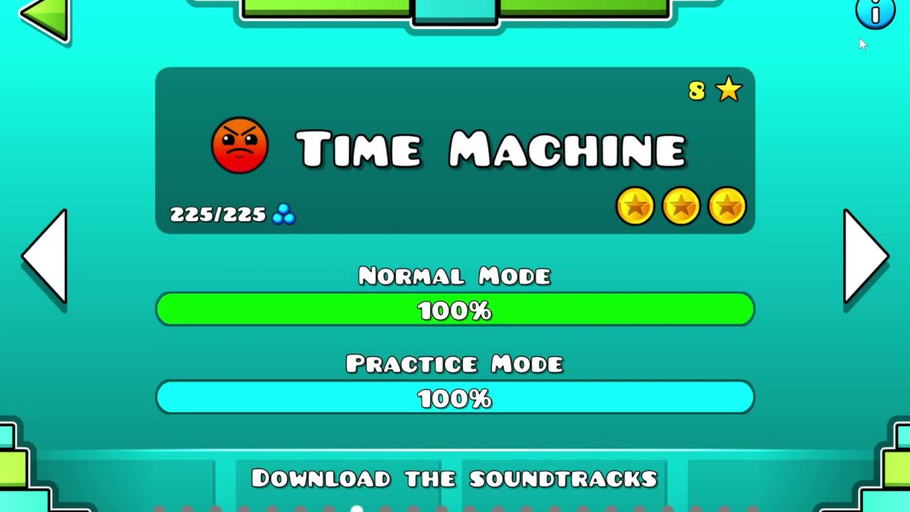 Time machine 100% all coins-Geometry dash - YouTube