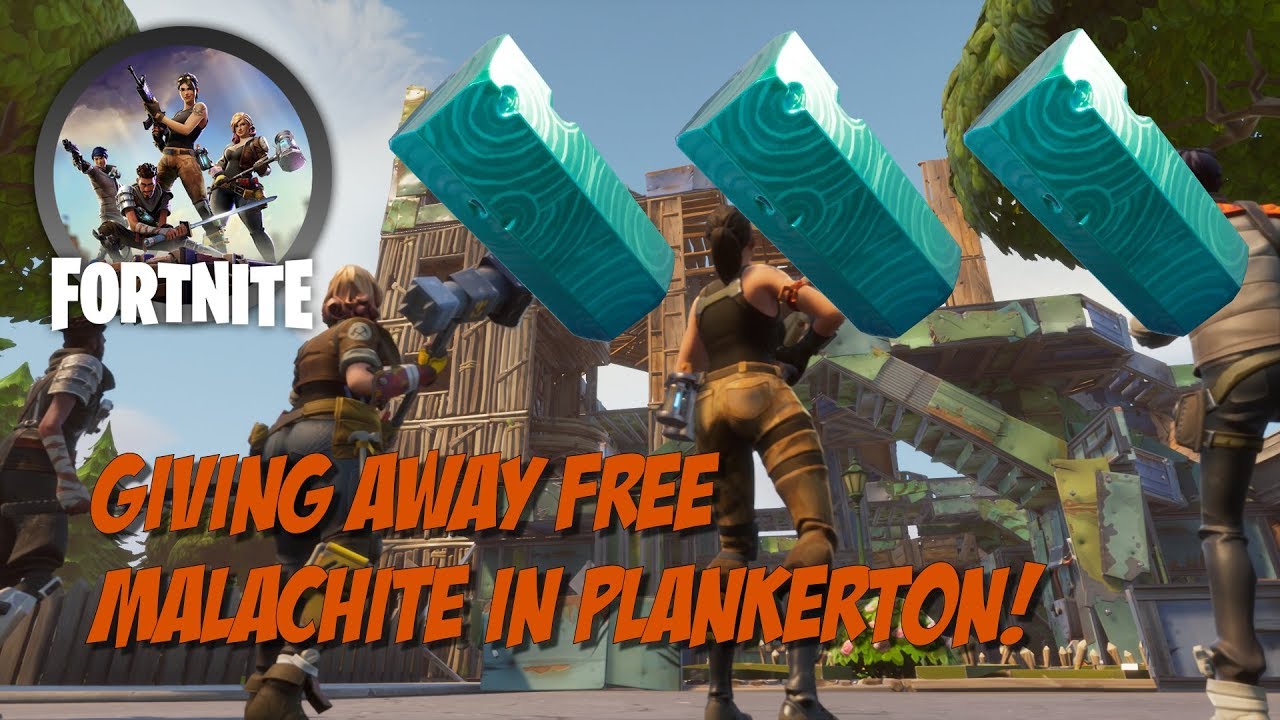 Fortnite StW - Giving Away Free Malachite in Plankerton! - YouTube