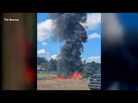 Residents react to F-16 fighter jet crash near Traverse City
