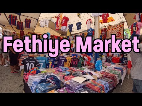 Fethiye Tuesday Market Türkiye | 4K Bazaar Walking Tour with Market Sounds