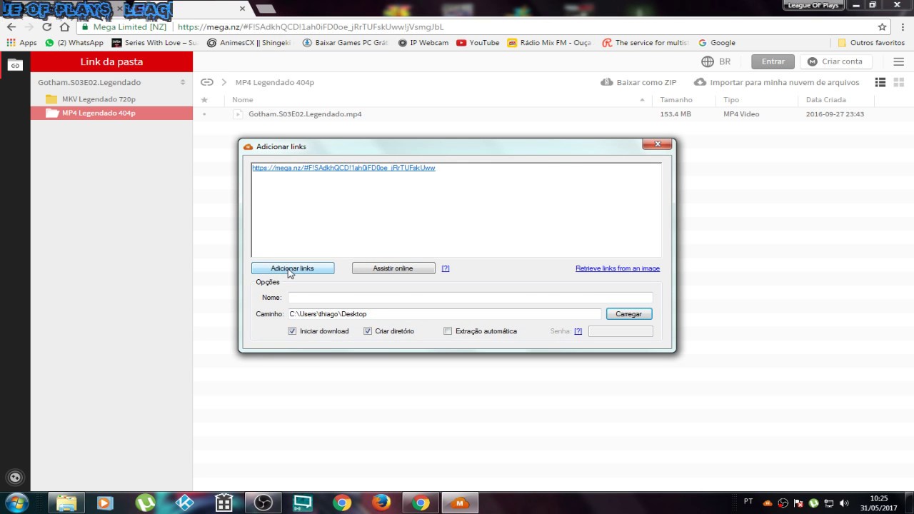 Como baixar no MEGA sem limite de download 2017 - YouTube