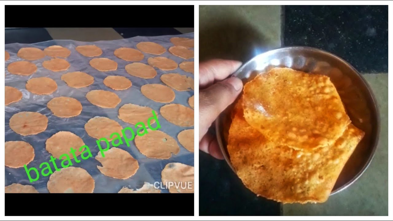 उपवासासाठी झटपट बटाटा पापड | Spicy Batata Papad - YouTube