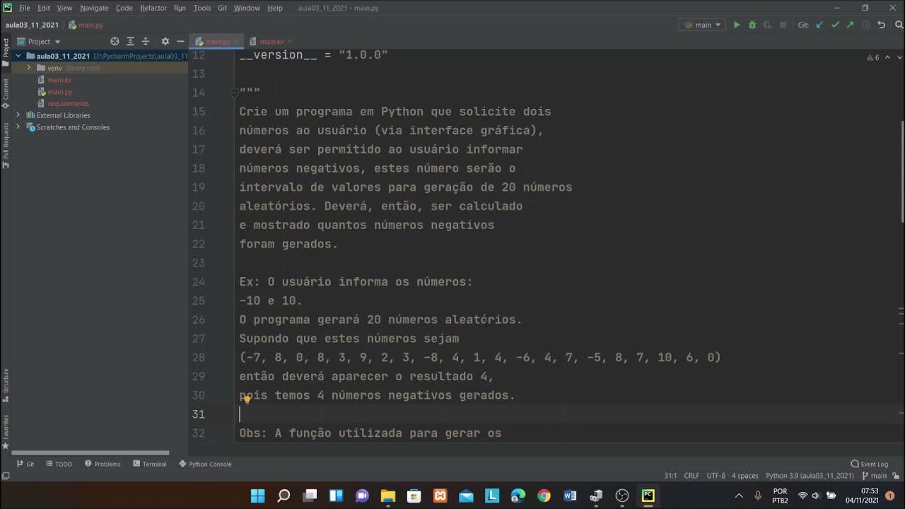 Kivy - Python. Corrigindo atividade de criação de telas e geração de ...