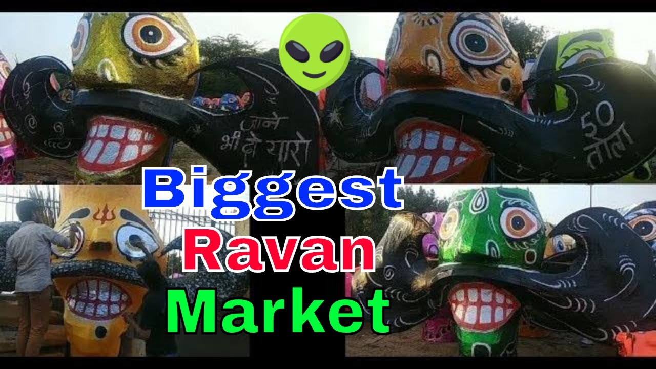 Biggest Ravan Market In Delhi (Best Price) Ravana Effigies - YouTube