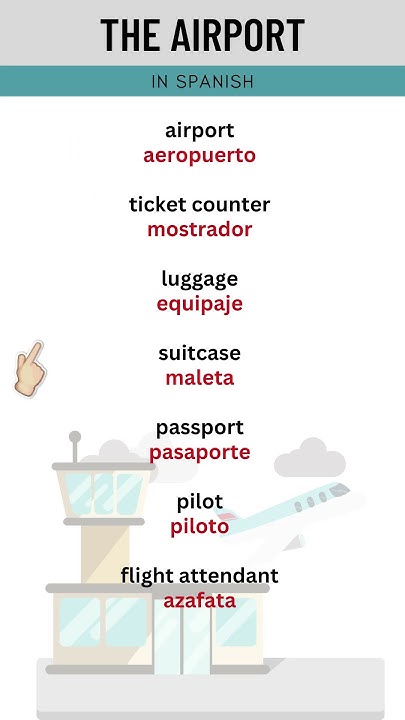 The airport (aeropuerto) - Spanish vocab practice - YouTube