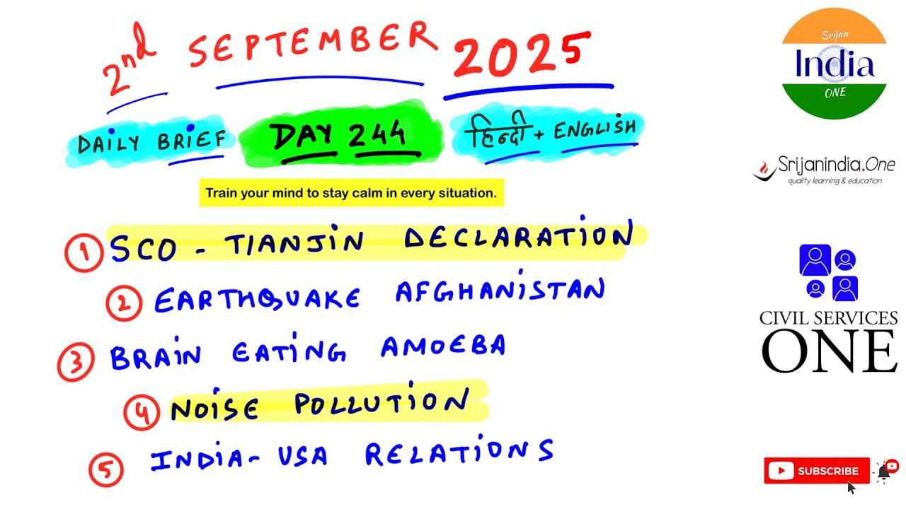 2nd September 2025 - Newspaper Daily Brief - YouTube