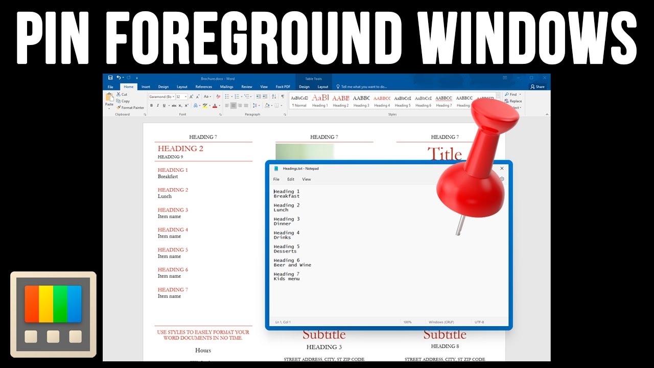 Keep a Specific Window in the Foreground with PowerToys Always on Top - YouTube