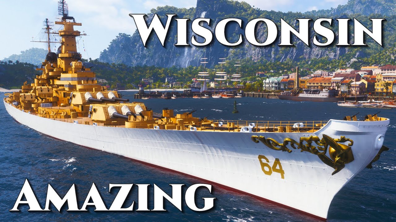 World of Warships: USS Wisconsin is Amazing - YouTube