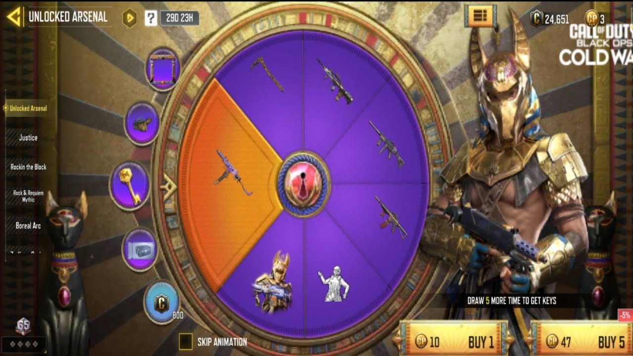 Unlocked Arsenal Lucky Draw (wheel) Live in Call of Duty Mobile ...