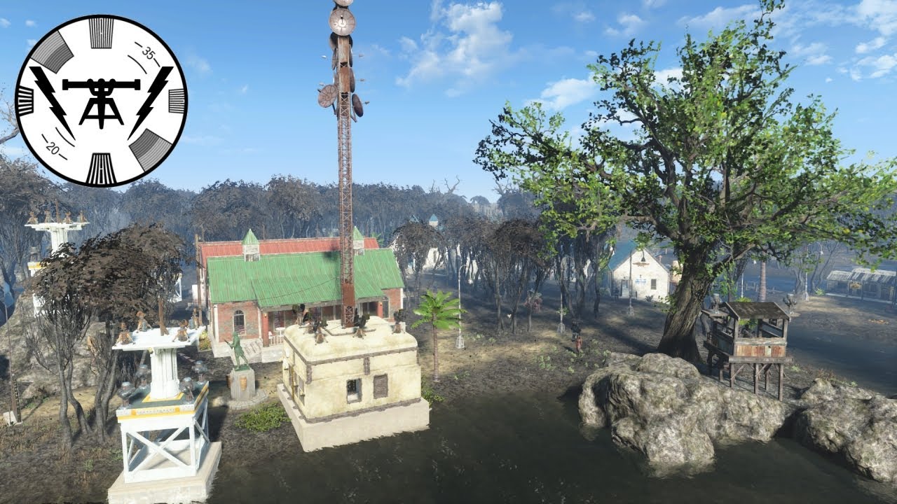 Fallout 4 Point Lookout Mod Swampland Farm Settlement Build - YouTube