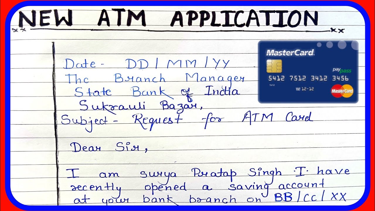 Application for New ATM cart in English/New ATM Card Application - YouTube