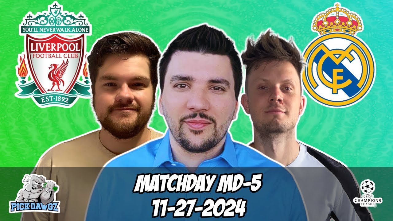 Liverpool vs. Real Champions League Free Picks 11/27/2024 PickDawgz ...