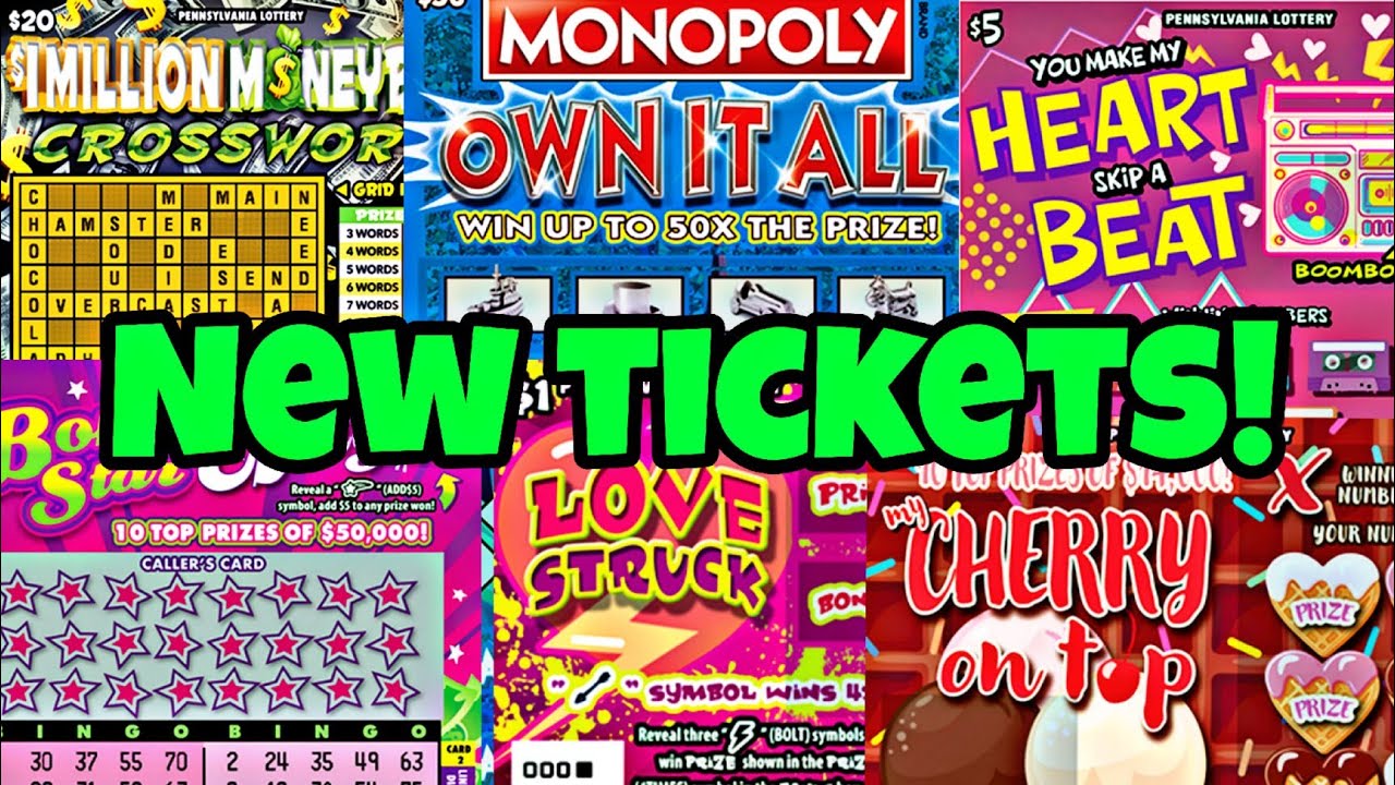 New Pa Lottery Scratch Off Tickets 🔴 $50 Monopoly Own It All, Heart ...