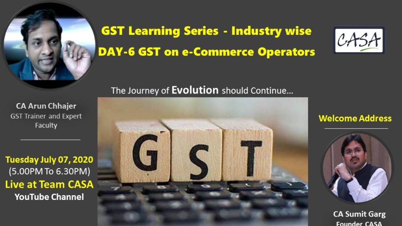 GST Industry wise - E-commerce Operators - YouTube