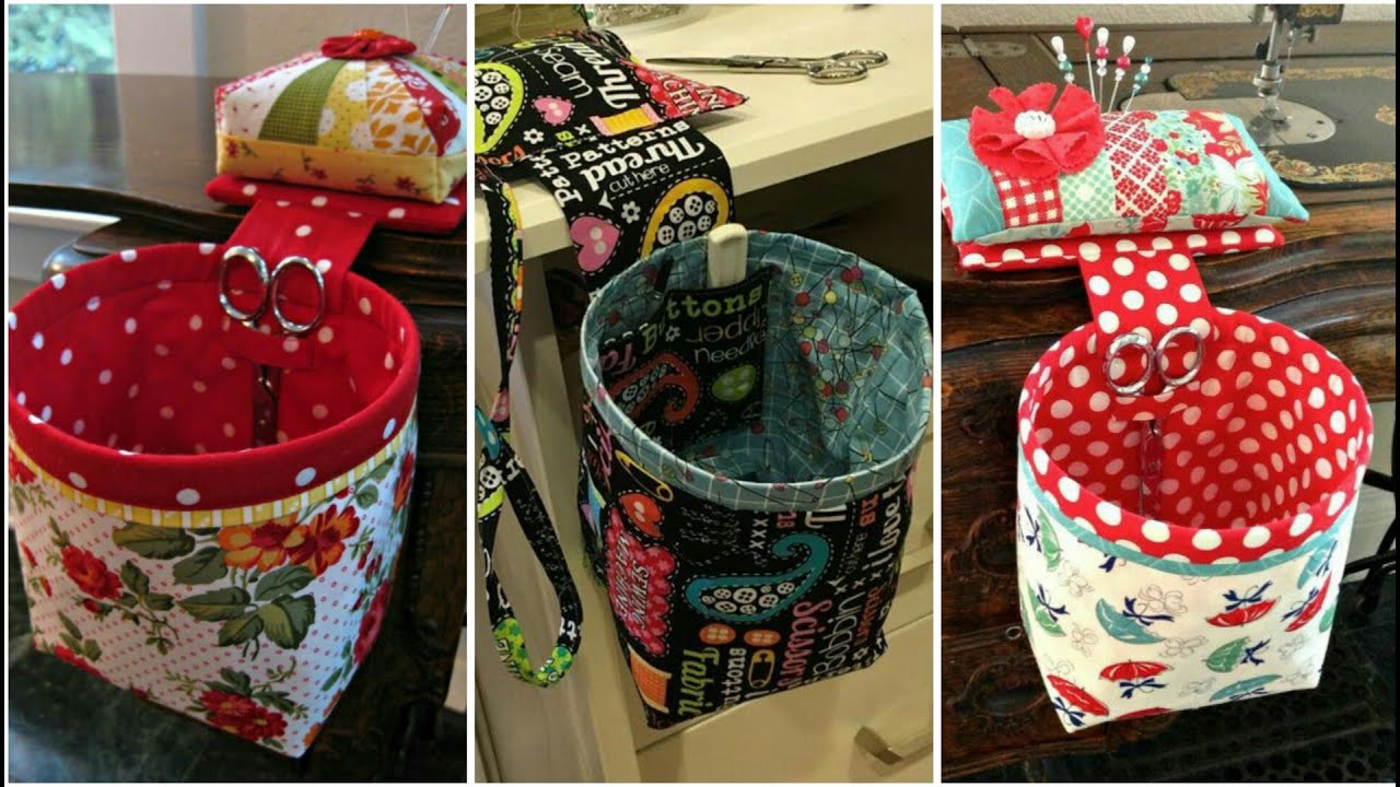 DIY handmade fabric thread catcher basket design by pop up fashion😘😘 ...
