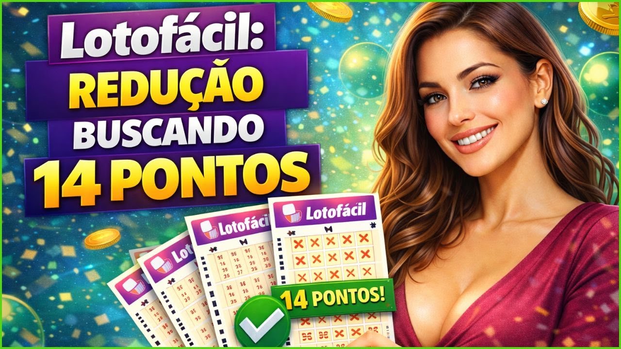 Lotofácil: redução buscando 14 Pontos com 280 combinações - YouTube