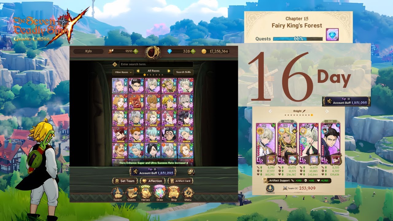 Account Progress!! | 7 Deadly Sins: Grand Cross | F2P | Day 16 - YouTube