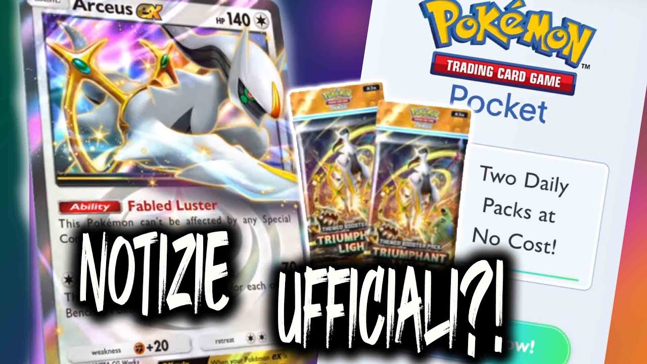 LEAK UFFICIALI POKEMON POCKET!?! ARCEUS EX E GARCHOMP EX + TYRANITAR E ...