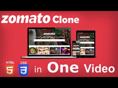 Zomato Clone in One Video using HTML & CSS || Developer Dude -- Web Development - YouTube