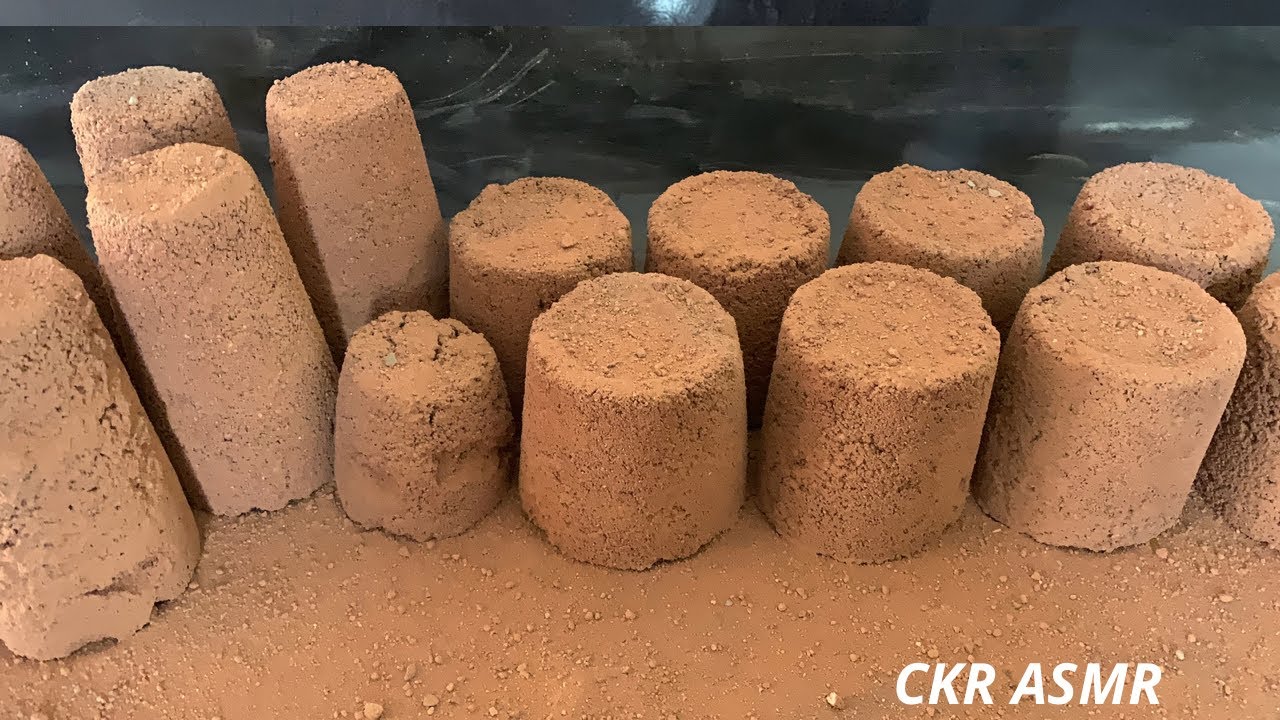 Semi gritty Red brick sand dry crumbles - YouTube