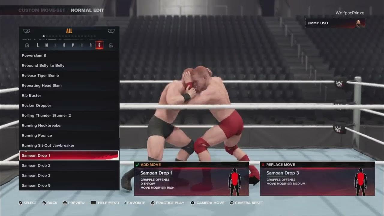 WWE 2K24 | Jimmy Uso Updated Moveset + Realistic Base Superstar Settings - YouTube