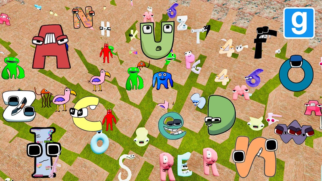 ALPHABET LORE, GARTEN OF BAN BAN, NUMBERS LORE vs BIG MAZE!!! 35 - YouTube