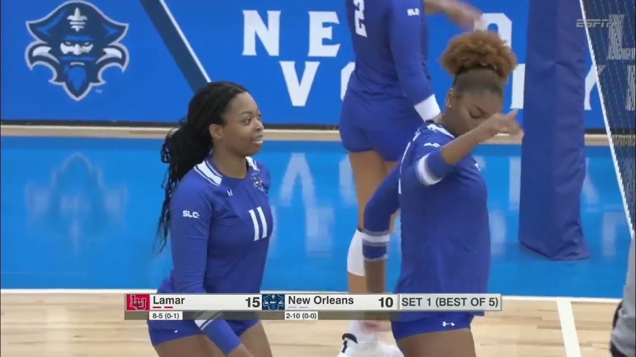 Defne Eciroglu New Orleans volleyball vs Lamar 1st set part3 28 09 2024 NCAA D1 - YouTube