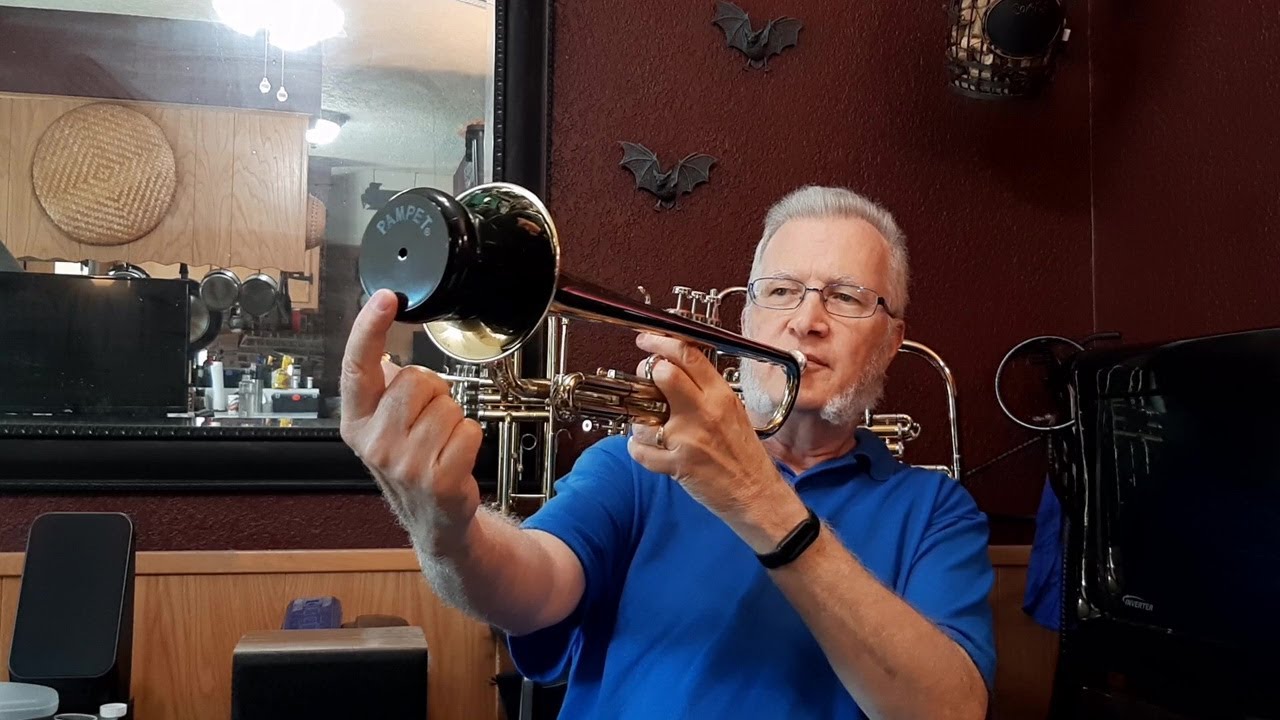 PAMPET Trumpet Practice Mute, TruTra, MirTra, & Leather Valve Guard ...