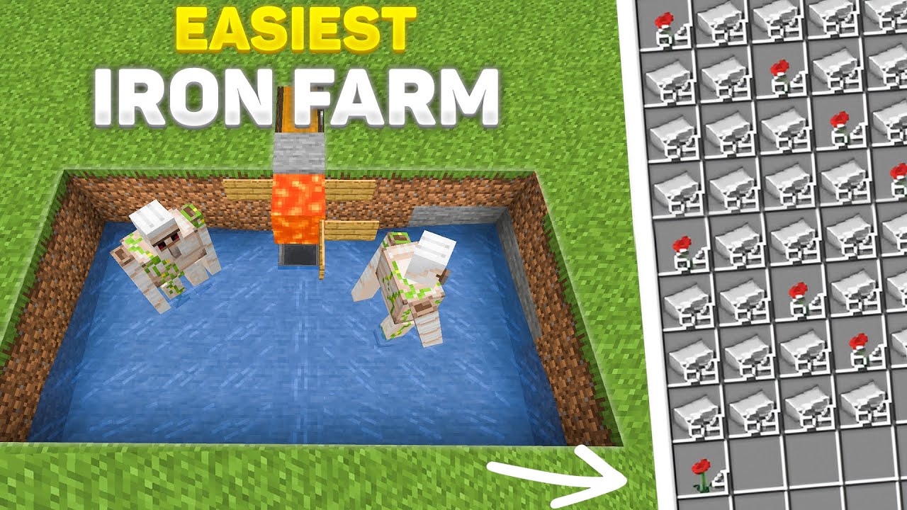Minecraft 1.21 Easy IRON Farm Tutorial - 350+ Per Hour - YouTube
