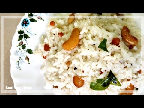 10 മിനുട്ടിൽ ഒരടിപൊളി വിഭവം | Coconut Rice Tamil nadu Style |Thenga ...