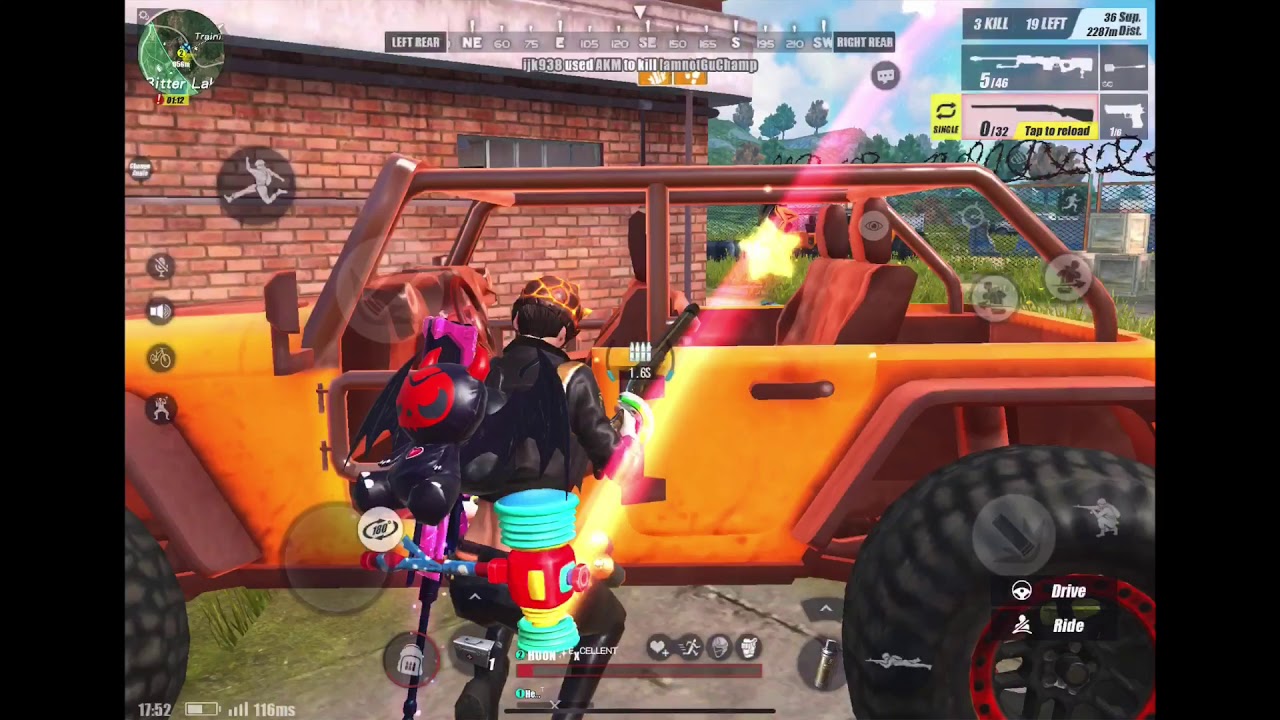 #RulesOfSurvival #ROS 2 Vs 4 with my friends 13kills AWM & WRO / Rules ...