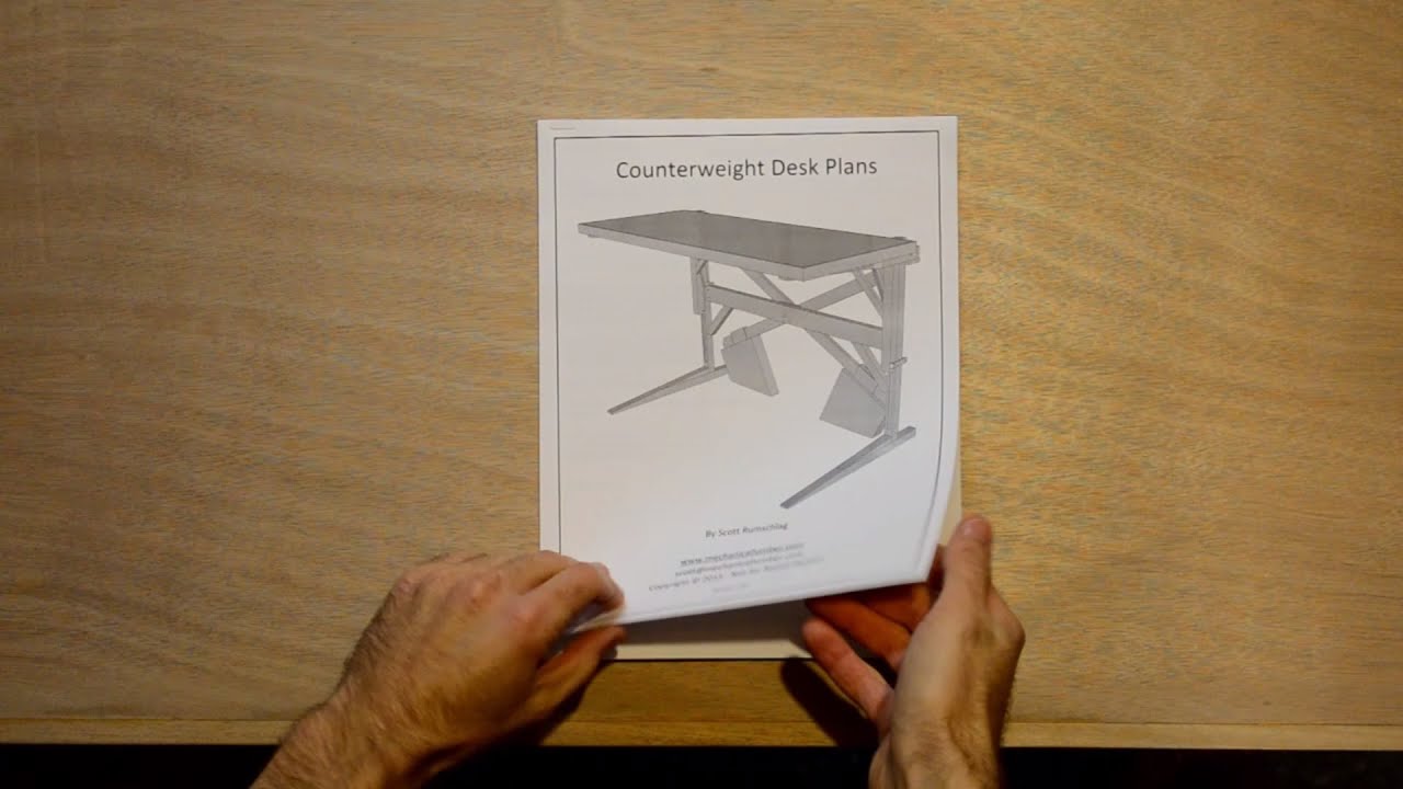 Counterweight Desk Plans - YouTube