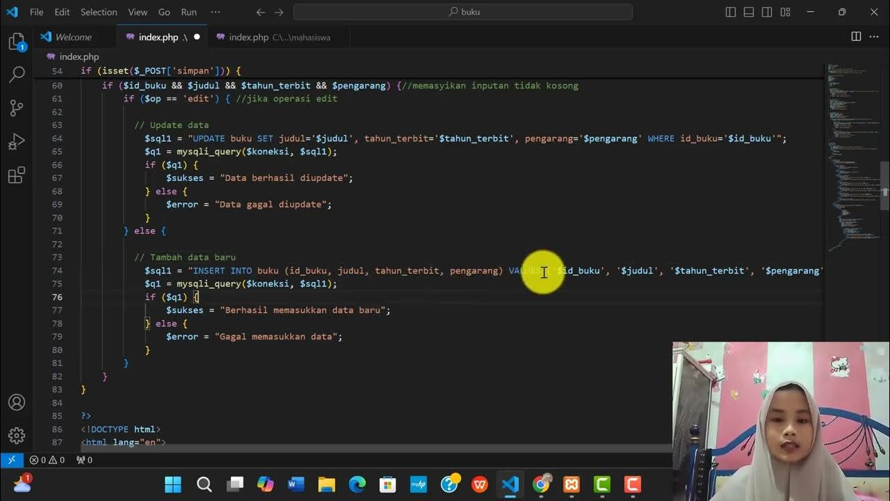 penjelasan program Tugas modul 7 praktikum basis data - YouTube