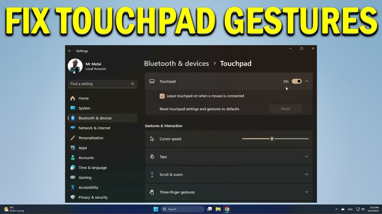 How To Fix Touch Touchpad Gestures Not Working in Windows 11 - Quick ...